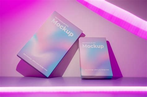 Premium Psd Gradient Rectangular Box Mock Up