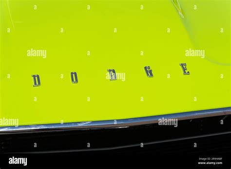 Badge Of A 1970 Dodge Challenger Rt On Display After The London To