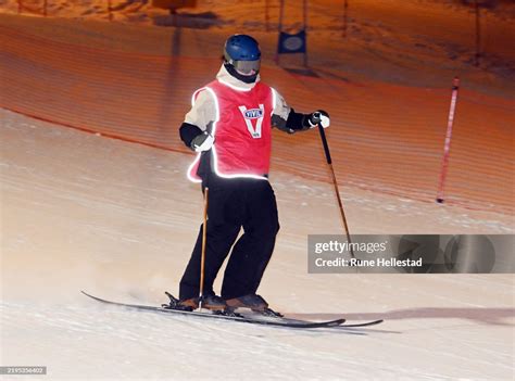 Prince Sverre Magnus Visits An Alpine Training Session With Vivil At