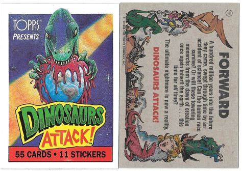 Dinosaurs Attack Scanner Disaster Dinosaurs Attack Trading Cards And