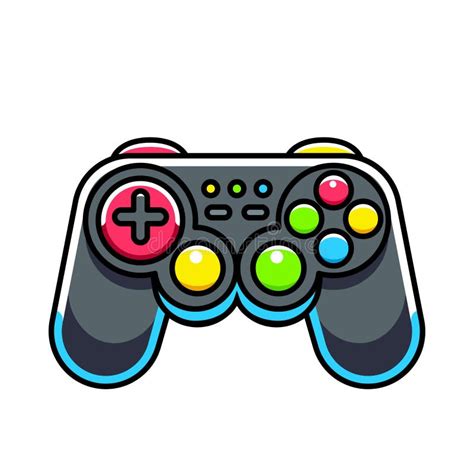 Game Joystick Icon For Playing Computer Games Flat Vector Illustration On White Background
