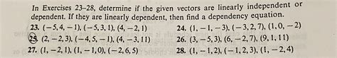 Solved In Exercises Determine If The Given Vectors Chegg