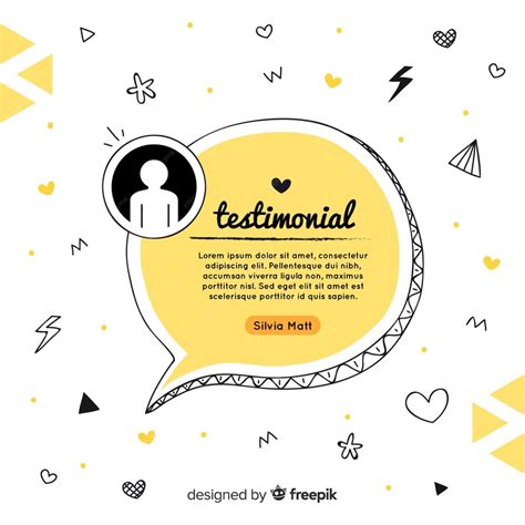 Premium Vector Lovely Hand Drawn Speech Bubble Testimonial