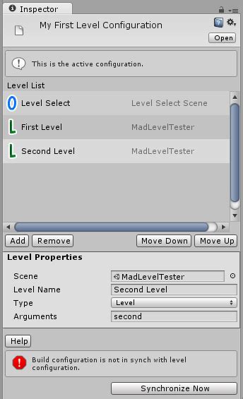 your first level select screen
