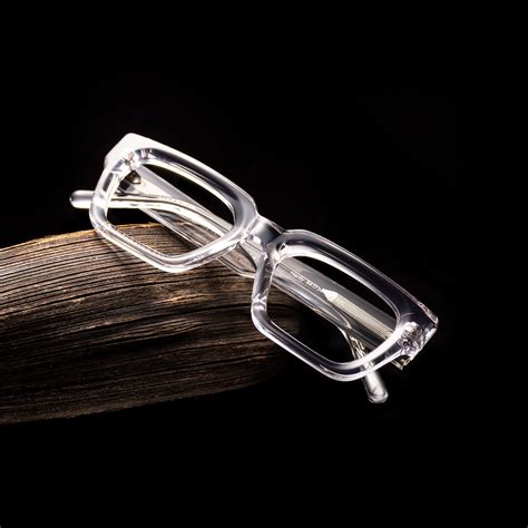 Clear Hipster Acetate Square Reading Glasses Hardy