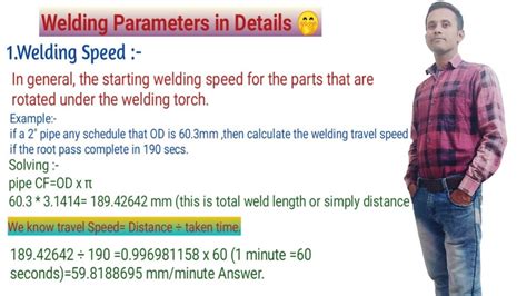 Welding Parameters Details In Hindiwelding Travel Speed Formula