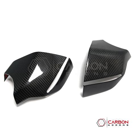 C8 Corvette Carbon Fiber Bottom Mirror Trim Covers Carbon Fiber Parts