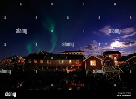 Norway Nordland County Lofoten Islands Moskenes Island Aurora