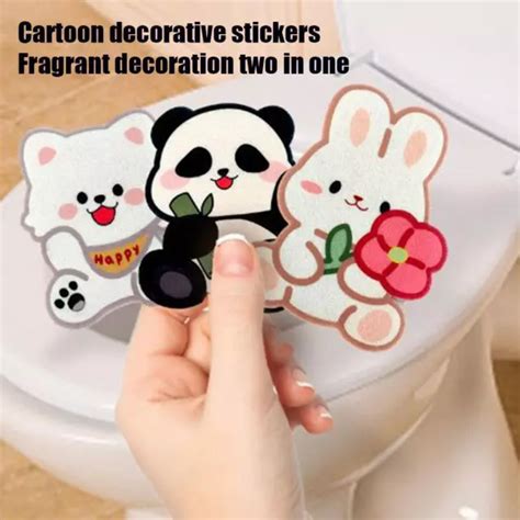 Cartoon Toilet Deodorization Sticker Cute Cartoon Toilet Stick O2a8