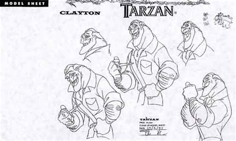 Tarzan Model Sheets Traditional Animation
