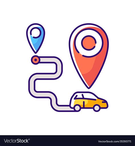 One Way Carsharing Rgb Color Icon Royalty Free Vector Image