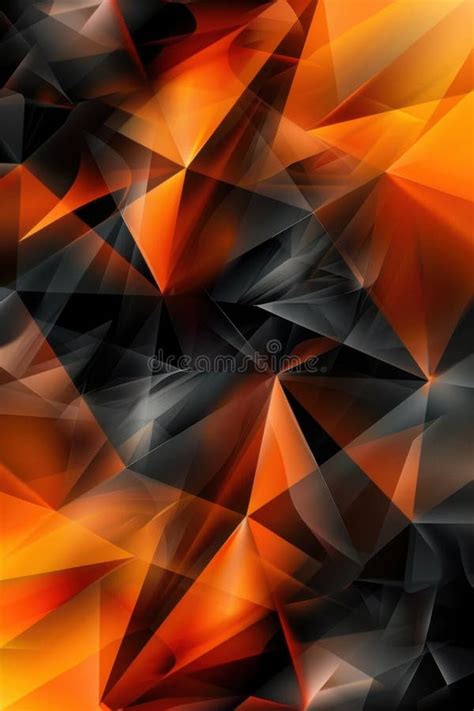 Colorful Abstract Geometric Patterns With Orange And Black Hues