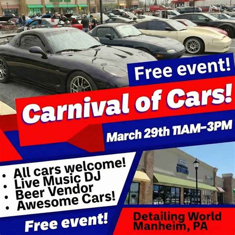 Carnival Of Cars Season Opener Free Car Show Manheim Pa
