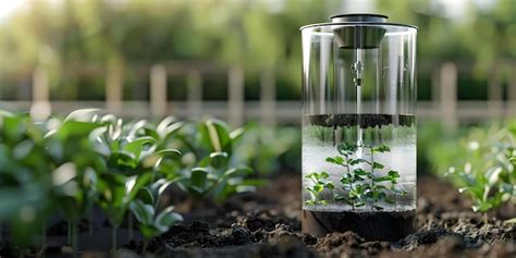 Illustration Of Biochar Filter Unit Showing Water Filtration Process