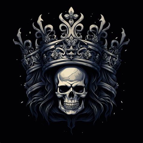 Premium Photo A Skull With A Crown Of Skulls In The Style Of