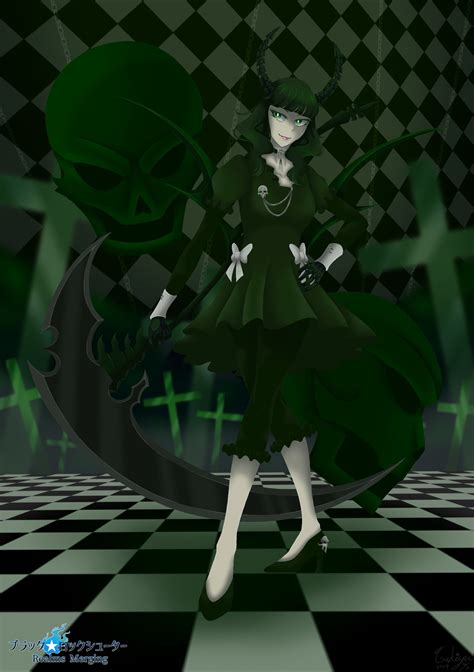 Tsukiyu666 Dead Master Black Rock Shooter Highres 1girl Black