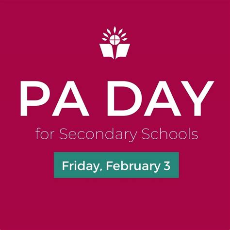 Friday February 3 2023 Is A Pa Day Ldcsb Secondary Students Only