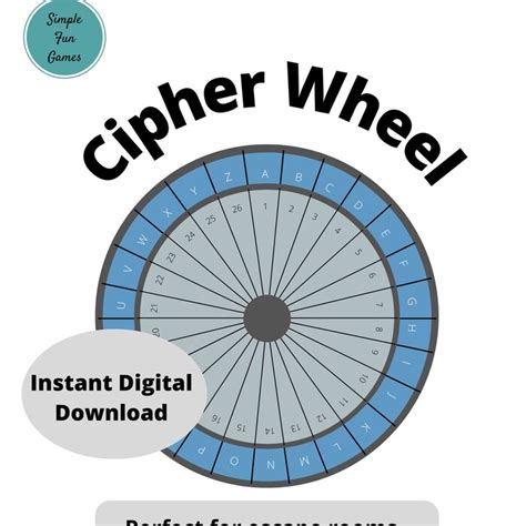 Cipher Wheel Template Etsy