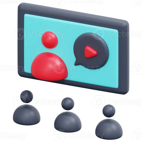 Online Class 3d Render Icon Illustration 33544936 Png