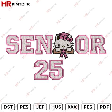 Senior 25 Hello Kitty Embroidery Design Dst Pes