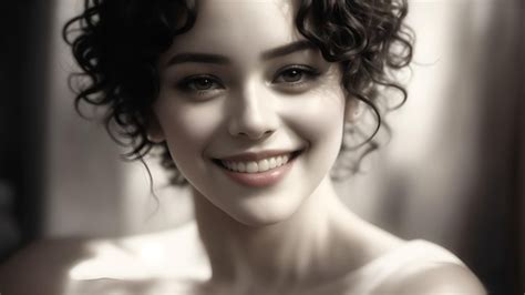 Premium Ai Image 20 Year Beautiful Face Girl With Flirtatious Smile