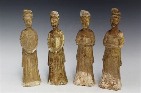 Sold Price Four Chinese Tang Dynasty Pottery Figures Invalid Date Edt