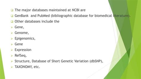 Database In Bioinformatics Pptx