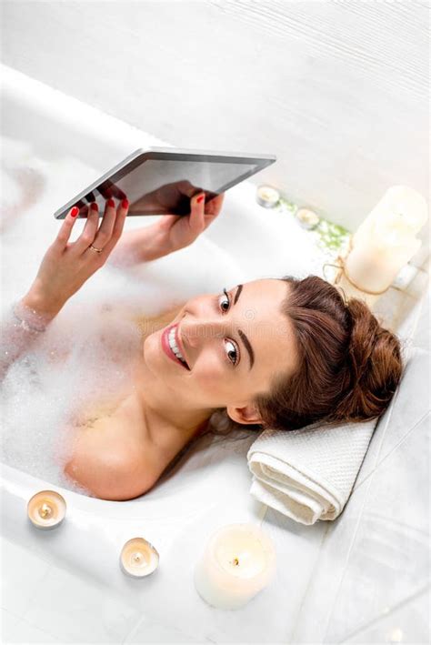Woman Bathing Stock Image Image Of Enjoy Cheerful Hygiene 48653797