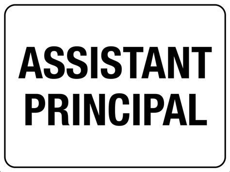 Assistant Principal Sign New Signs