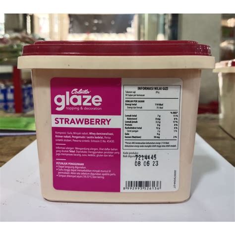 Jual Collata Glaze Strawberry 1kg Shopee Indonesia