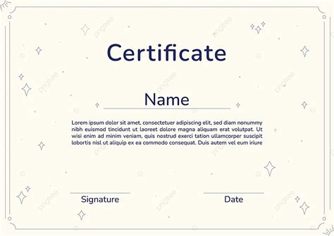 Simple Certificate Template Vector Template Download On Pngtree