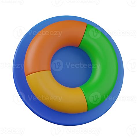 3d Render Donut Chart Illustration 51909956 Png