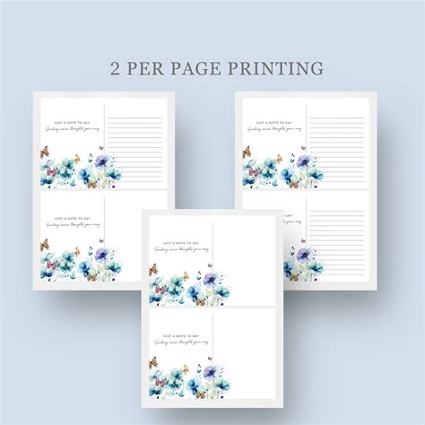 Printable Notecard And 5 X 7 Inch Envelope Liner Writing Set