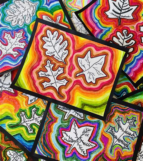 Coloured Leaf Art