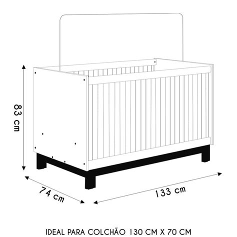 Berço Americano Mini Cama Slim Q Encanto Freijó Branco Qmovi