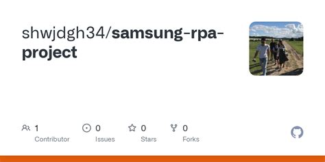 Github Shwjdgh34samsung Rpa Project