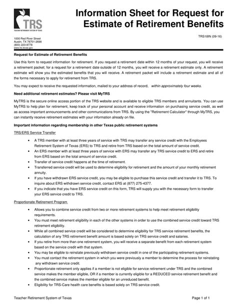 Form Trs18 Fill Out Sign Online And Download Fillable Pdf Texas