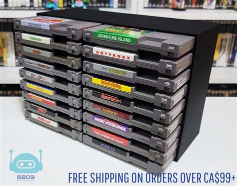 2 Rows Rack Display For Nes Nintendo Entertainment System Games