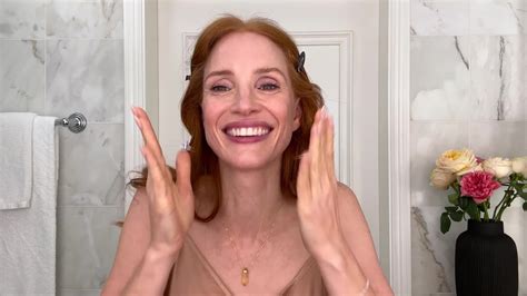 Watch Jessica Chastains Guide To Dry Skin Care Face Slapping And An