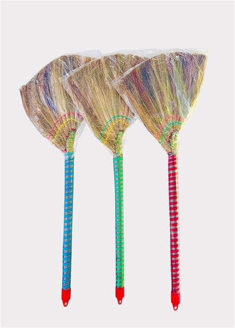 Vietnamese Asian Soft Bamboo Broom Colorful Bamboo Handle Gentle C
