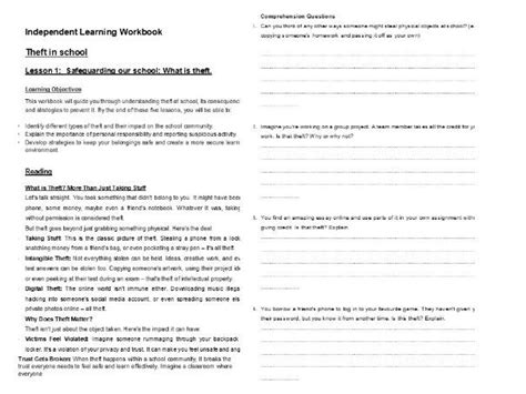 Internal Exclusion Workbook Complete Set Of 20 Workbooks Teaching