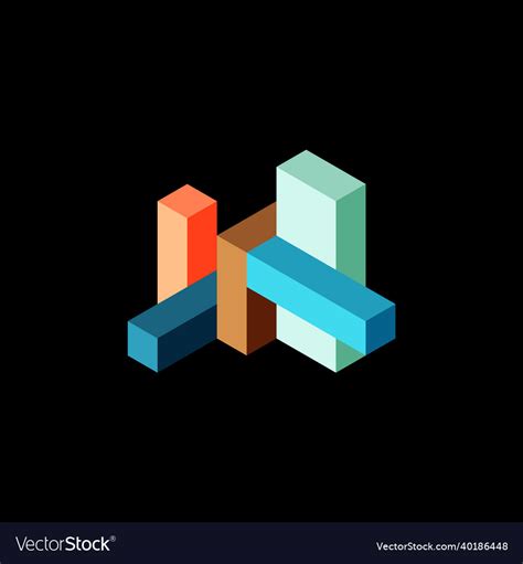 Abstract Background 3d Cubes Cubic Elements Vector Image