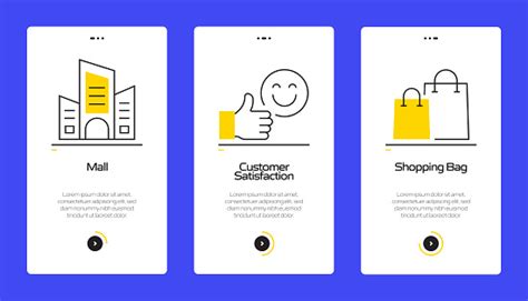 플랫 아이콘이 있는 모바일 앱 페이지 화면을 켜고 쇼핑 및 소매 개념 Ux Ui 디자인 템플릿 벡터 일러스트레이션 0명에 대한 스톡 벡터 아트 및 기타 이미지 Istock
