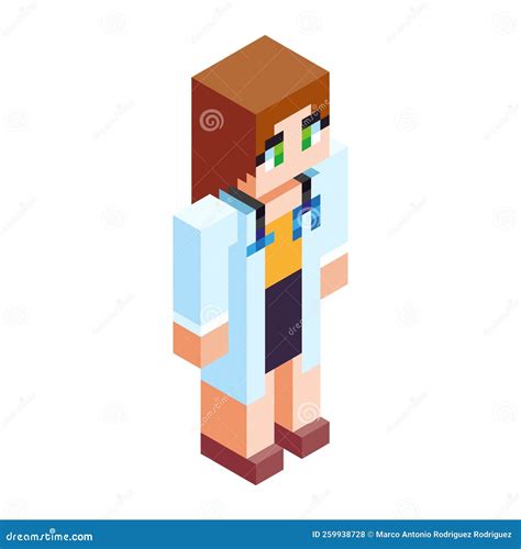 Isolated Medical Minecraft Vector Illustration Stock Vector