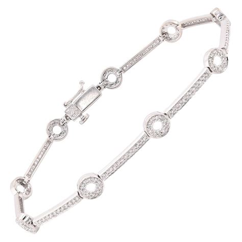 Charriol Diamond Circle Link White Gold Bracelet At 1stdibs Charriol