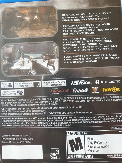 Call Of Duty Black Ops Declassified Video Gaming Video Games