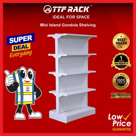 Ttf Rack™ Mini Island Gondola Mini Island Gondola Back Plate Storage Rack Shopping Mall