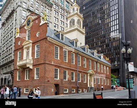The Historic Old State House Museum Boston Massachusetts Usa Stock
