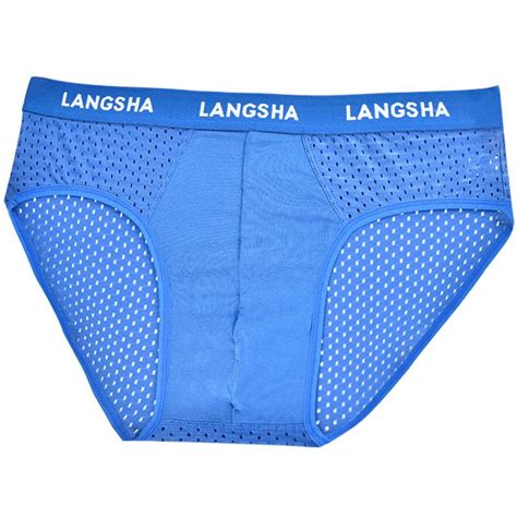 男士三角内裤夏季薄款裤头男式网眼透气青年潮浪莎男式三角短裤衩虎窝淘