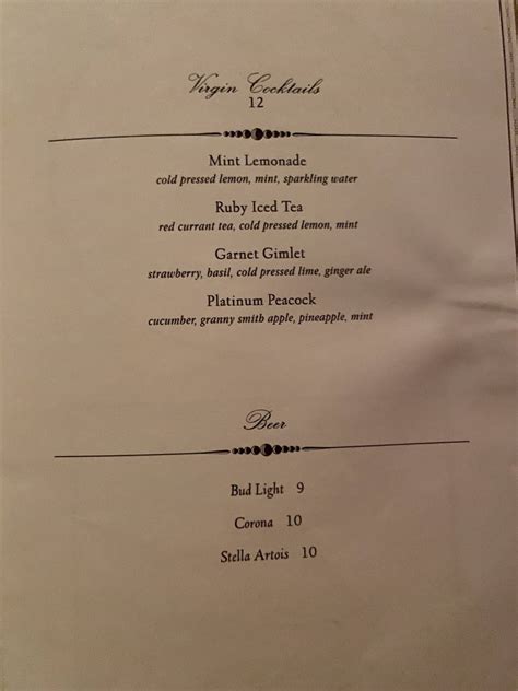 Menu At Beauty And Essex Pub And Bar Las Vegas